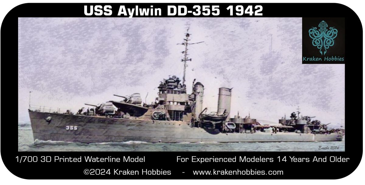 1/700 USS Aylwin DD-355 1942 Waterline Kit